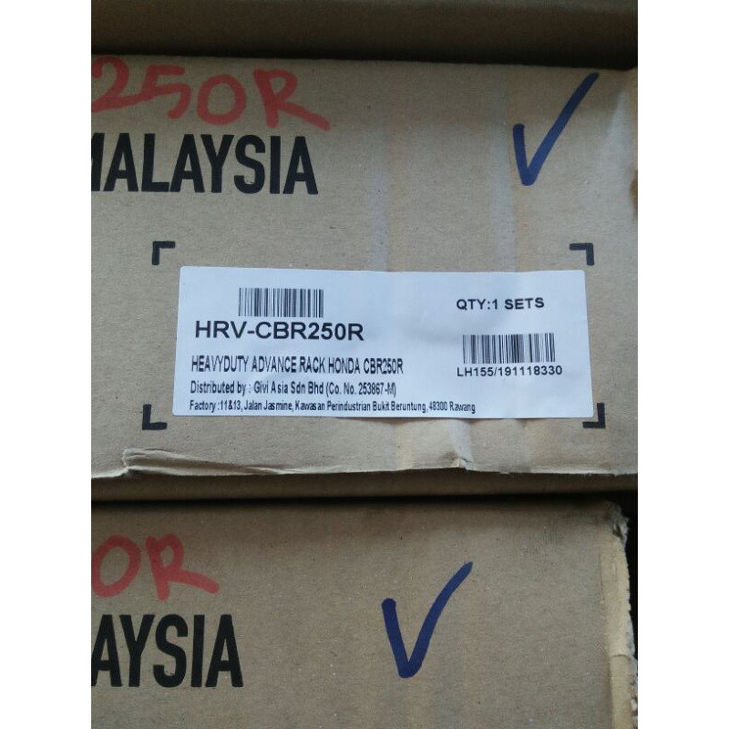HONDA CBR250R GIVI TOP BOX RACK(KAKI J) | Shopee Malaysia