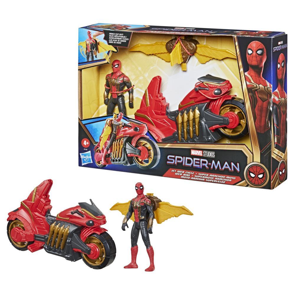 Marvel Studios Spider-Man Jet Web Cycle Vehicle and Spider-Man With ...