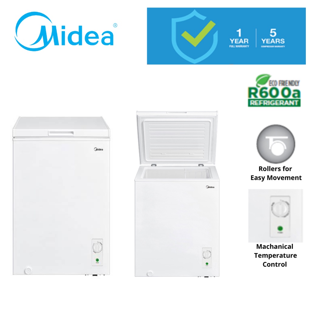 Midea 130L/186L/260L Chest Freezer (MD-RC151FZB01 / MD-RC207FZB01 / WD ...