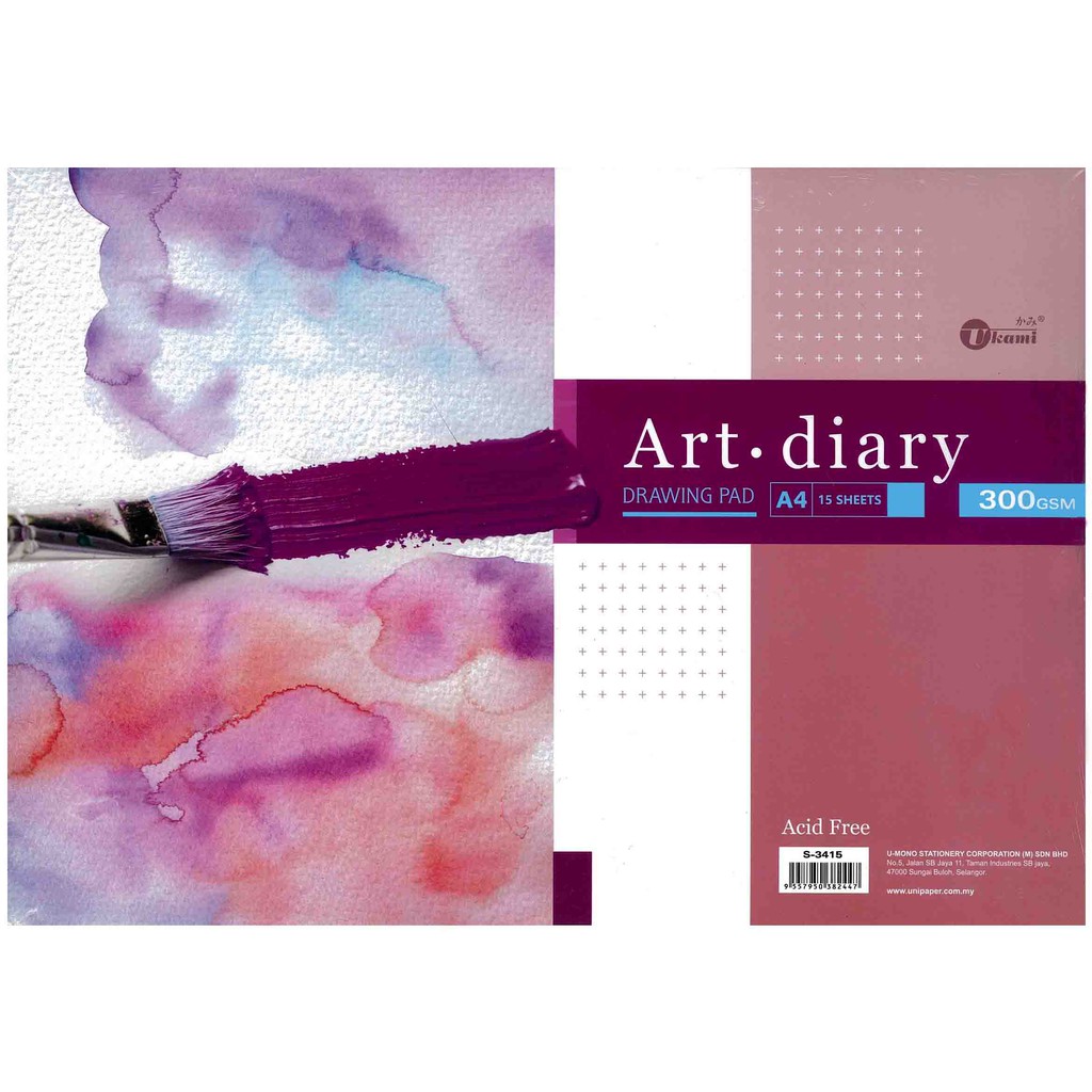 UKAMI A4 ART DIARY DRAWING PAD 300GSM 15'S (S-3415) | Shopee Malaysia