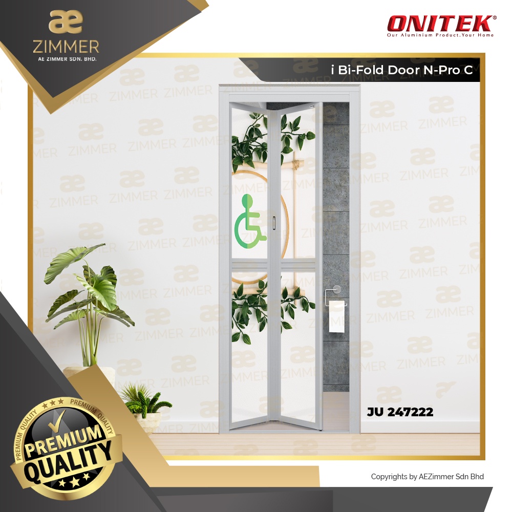 AE Zimmer Onitek Bi Fold Door N-PRO C / Toilet Door, bifold, Pintu ...