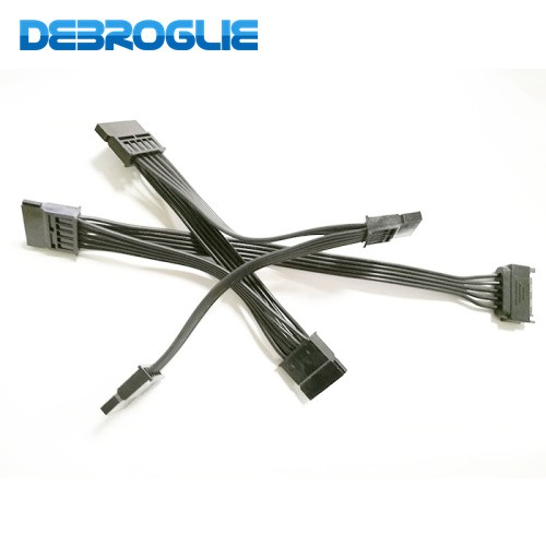 15-pin SATA to 5 SATA Connector Lead For HDD SSD SATA Power Supply ...