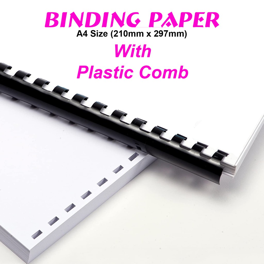 A4 Binding Set (Buku Folio / Buku Skrap) Binding Paper With Plastic ...