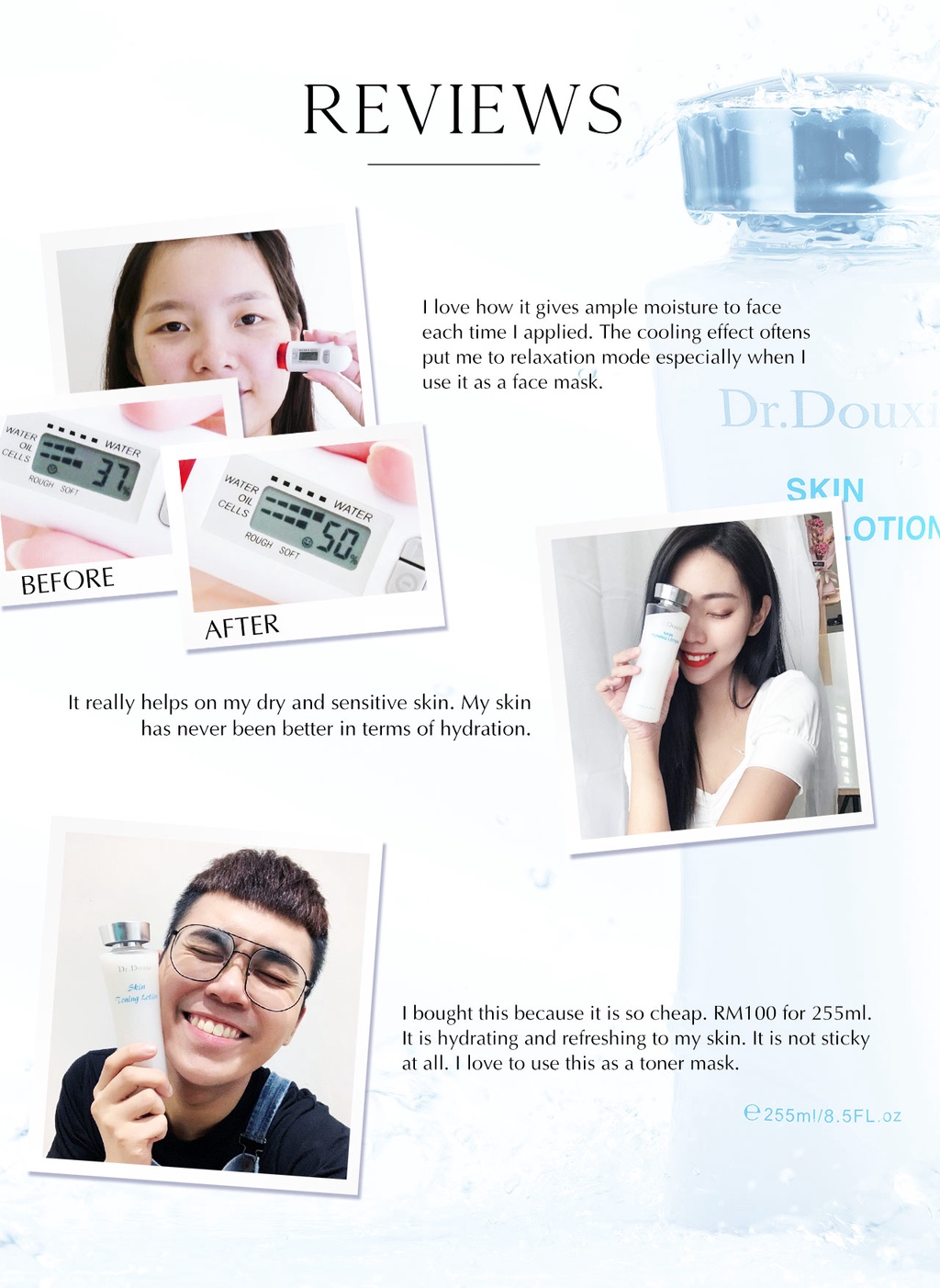 Dr.Douxi Hydrating Toner Skin Toning Lotion Face Toner Facial Toner Skincare (255ml) | Shopee ...