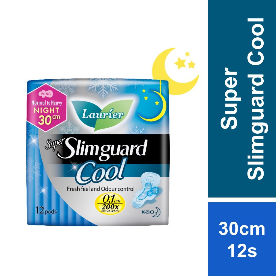 LAURIER Super Slimguard Cool (30cm x 12s) | Shopee Malaysia