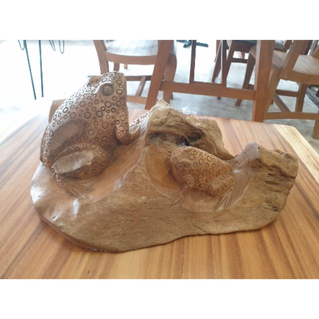 Teak Wood Toads Carving | Shopee Malaysia