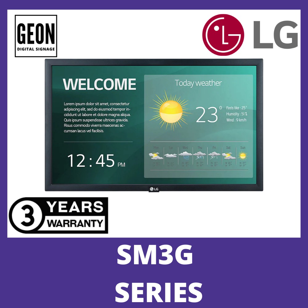 LG 22" inch 22SM3G SMG Series Full HD Digital Signage | Shopee Malaysia