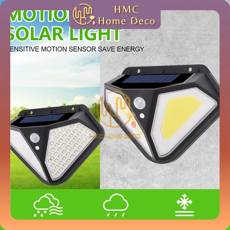HMC Diamond Shape Double Side LED Light Solar Powered Motion Sensor ...