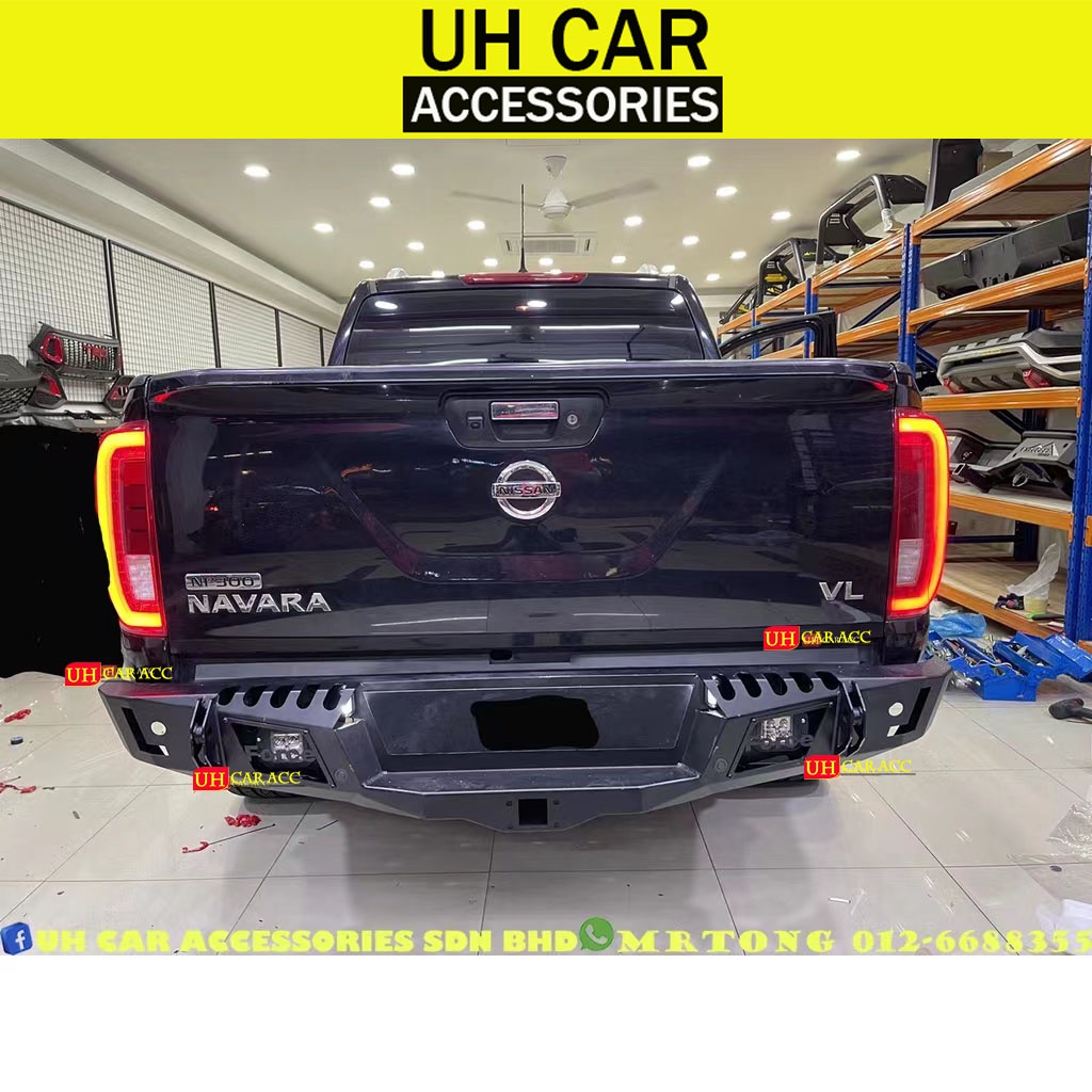 Nissan navara np300 pro4x force op steel rear bumper bull bar | Shopee ...