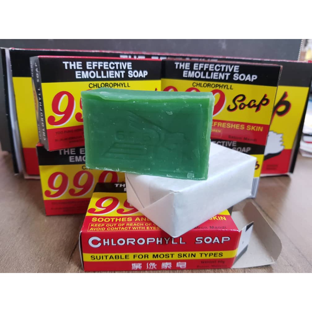 Emollient Chlorophyll 999 Soap 90g / 999 Sabun Mandi / Body Bath Soap ...