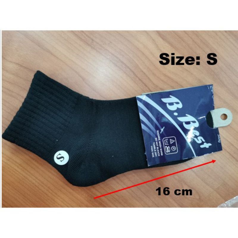 Black Sock School Cotton Stoking Hitam Sekolah Stokin Sekolah Hitam ...