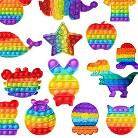 New Fidget Push Pop Its Kids Toys Toys Bubble Kids Toys Popit Rainbow ...