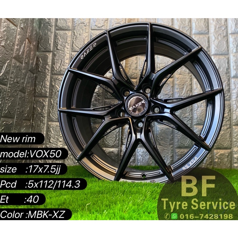 RAXER Vox50 new sport rim 17x7.5jj 5x112 5x114.3 et40 MBK JOHOR BARU ...