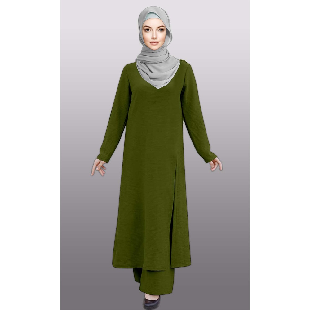 Suit Warda-Suit Pasang Blouse Labuh Dan Seluar Muslimah-Jubah Seluar ...