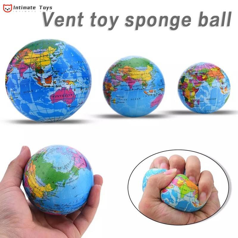 (Ready Stock)1 Pc Stress Relief Decor World Map Foam Ball Atlas Globe ...