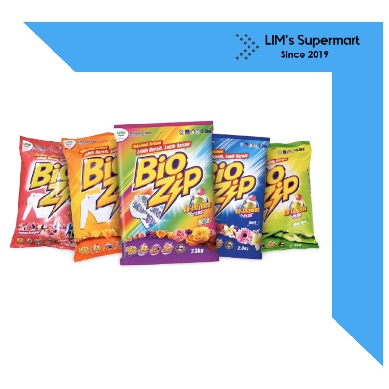 Biozip Detergent Powder [2.3kg] / [3.8kg] | Shopee Malaysia