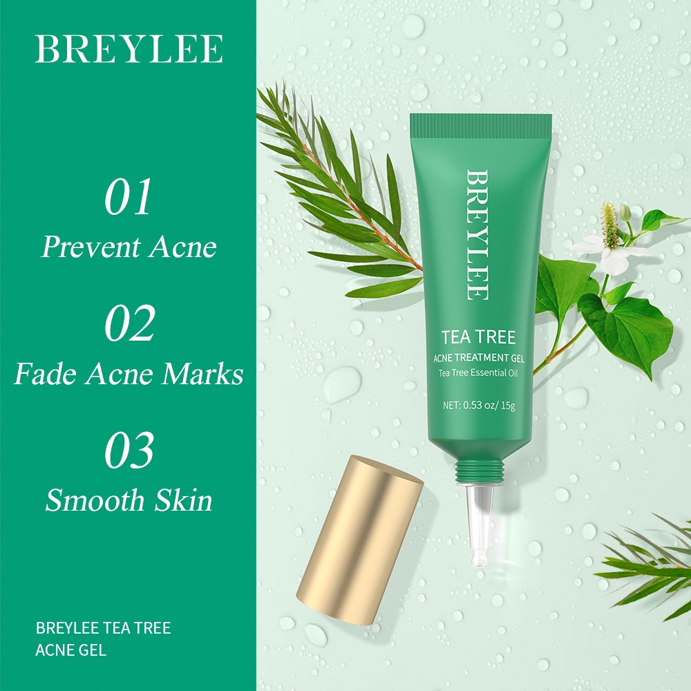 Breylee Acne Treatment Gel Efficient Remove Acne Pimple Skincare Serum Salicylic Acid Tea Tree ...