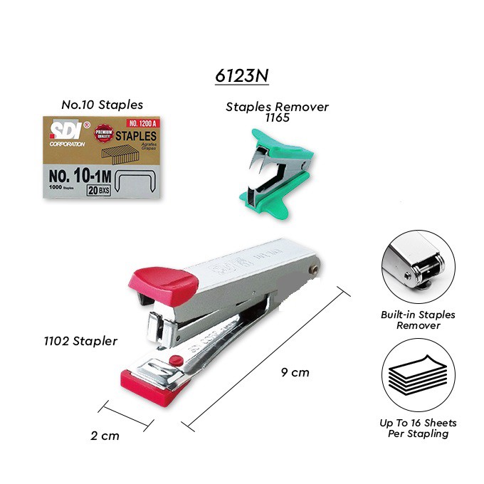 SDI New Stapler Set - Stapler/Bullet/Stapler Remover All In One ...
