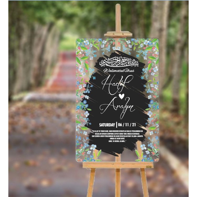 Wedding Welcome Board Personalised | Papan Selamat Datang Perkahwinan ...