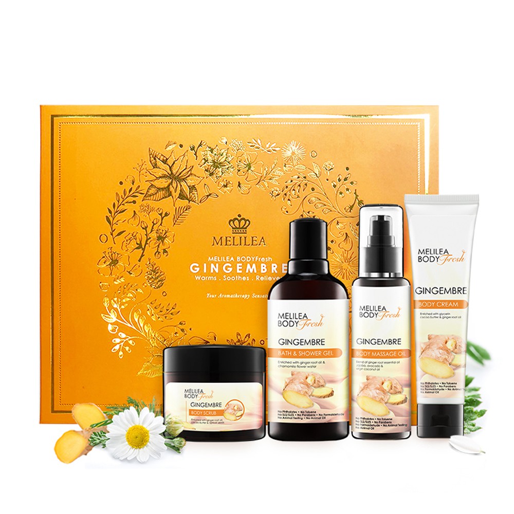 MELILEA BODYFRESH GINGEMBRE GIFT SET ginger set 美丽乐 姜系列 洁身护肤 礼盒 ...