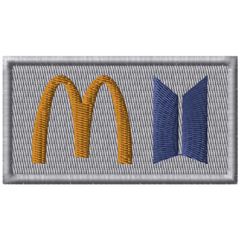 "THE BTS MEAL" logo sew-on decorative embroidered fabric patch: for ...