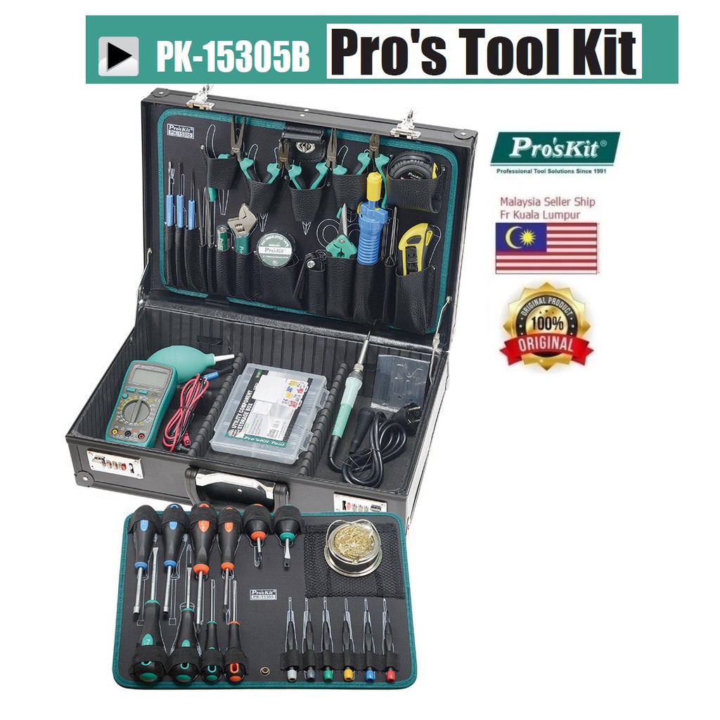 Proskit PK-15305B Pro's Tool Kit (NEW & ORI PROSKIT) | Shopee Malaysia
