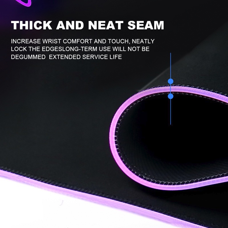 RGB Mouse Pad Gaming Large Size Keyboard Mousepad Light LED Waterproof ...