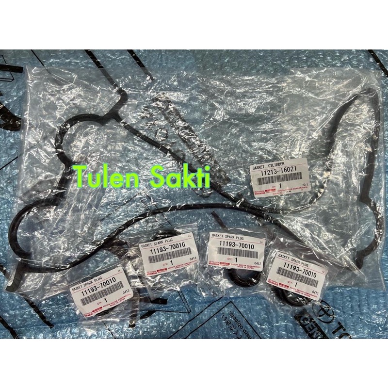 ORIGINAL TOYOTA LEVIN / TRUENO 20V 4AGE VALVE COVER GASKET & PLUG SEAL ...