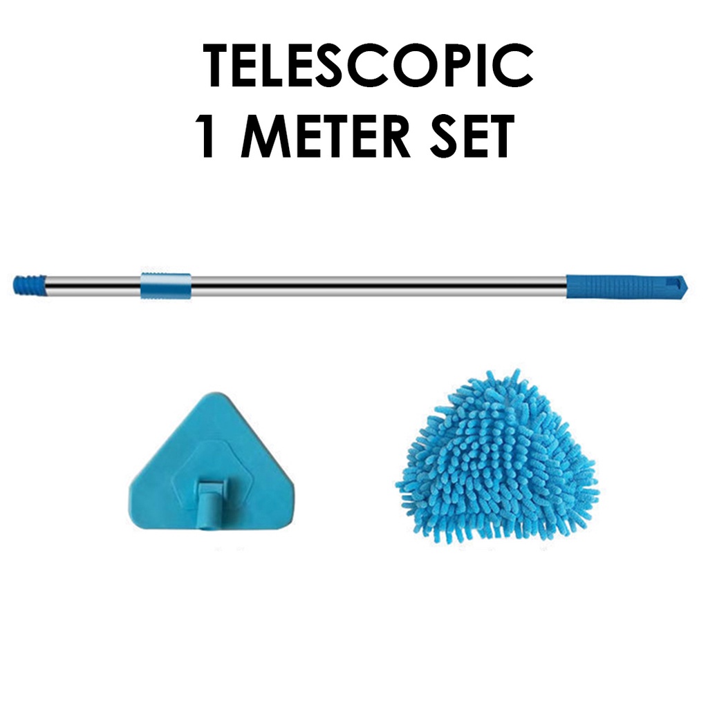 Mini Triangle Mop Lazy Cleaning Mop Broom Chenille Swivel 180 Degree ...