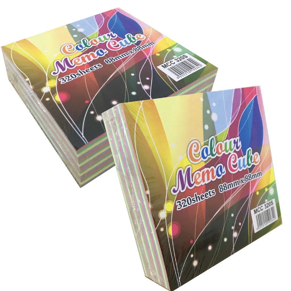 Colour Memo Pad 88mm x 88mm (320sheets) | Shopee Malaysia
