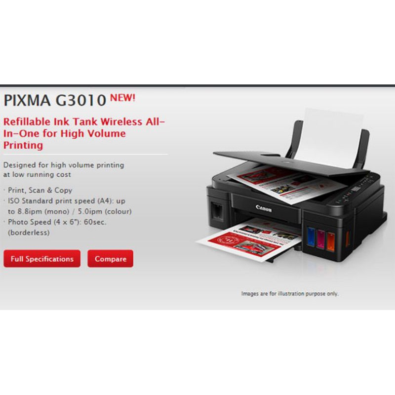 Canon Pixma G-3010( WIRELESS) ALL IN ONE inkjet Printer | Shopee Malaysia