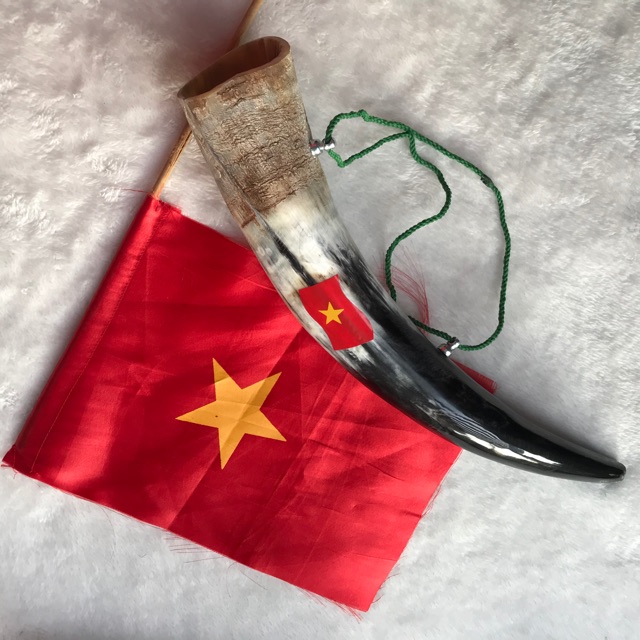 African horn and cow horn - cheering the spirit of the Vietnamese team ...