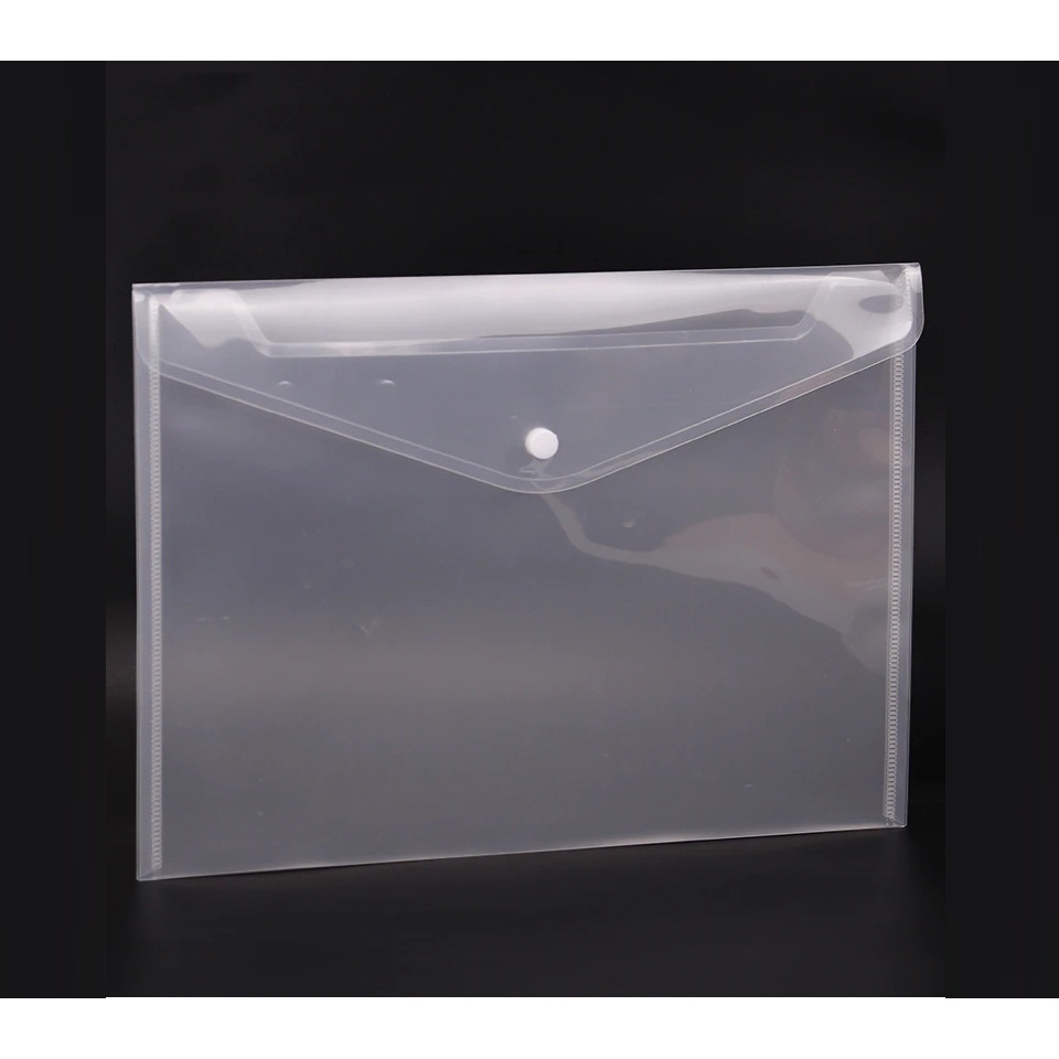 DOCUMENT BAG A4 SIZE / PLASTIC FILE TRANSPARENT BUTTON | Shopee Malaysia