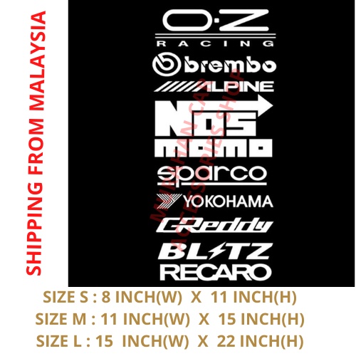 ( READY STOCK ) HIGH GRADE STICKER CAR DOOR STACK logos graphic car ...