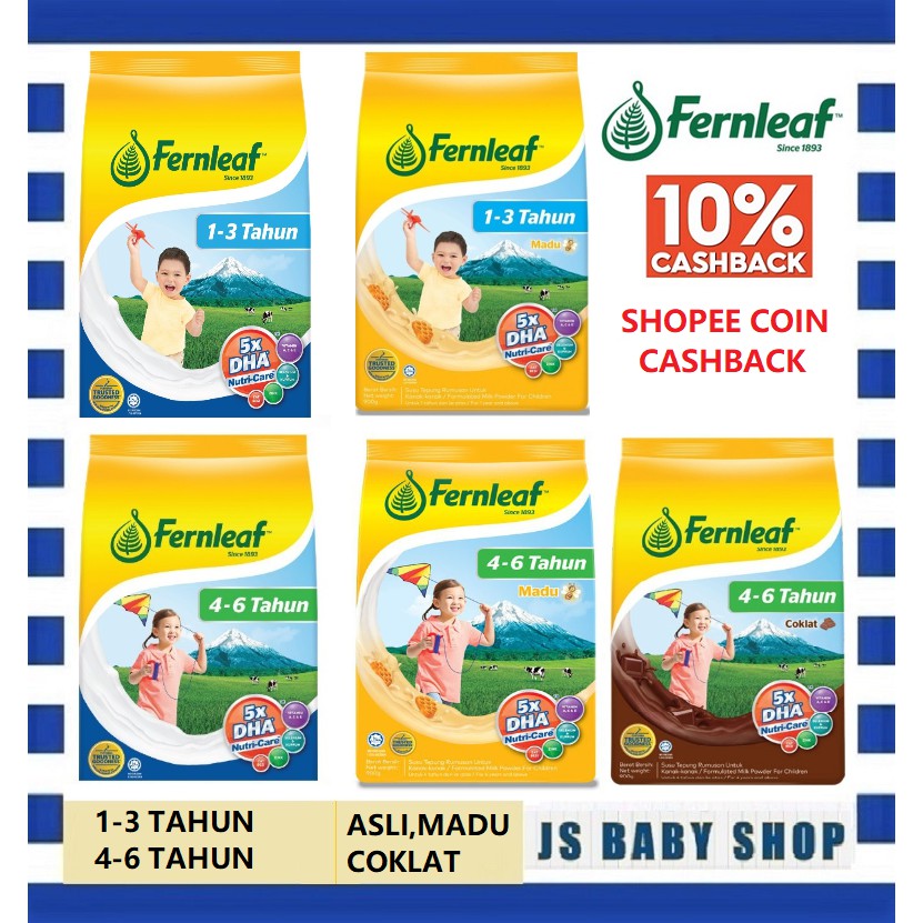 Fernleaf (1 - 3) (4 - 6) Years Old Milk Powder 900g | Shopee Malaysia