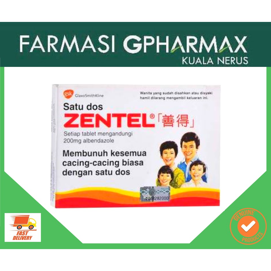 ZENTEL Tablets 2 pieces | Shopee Malaysia