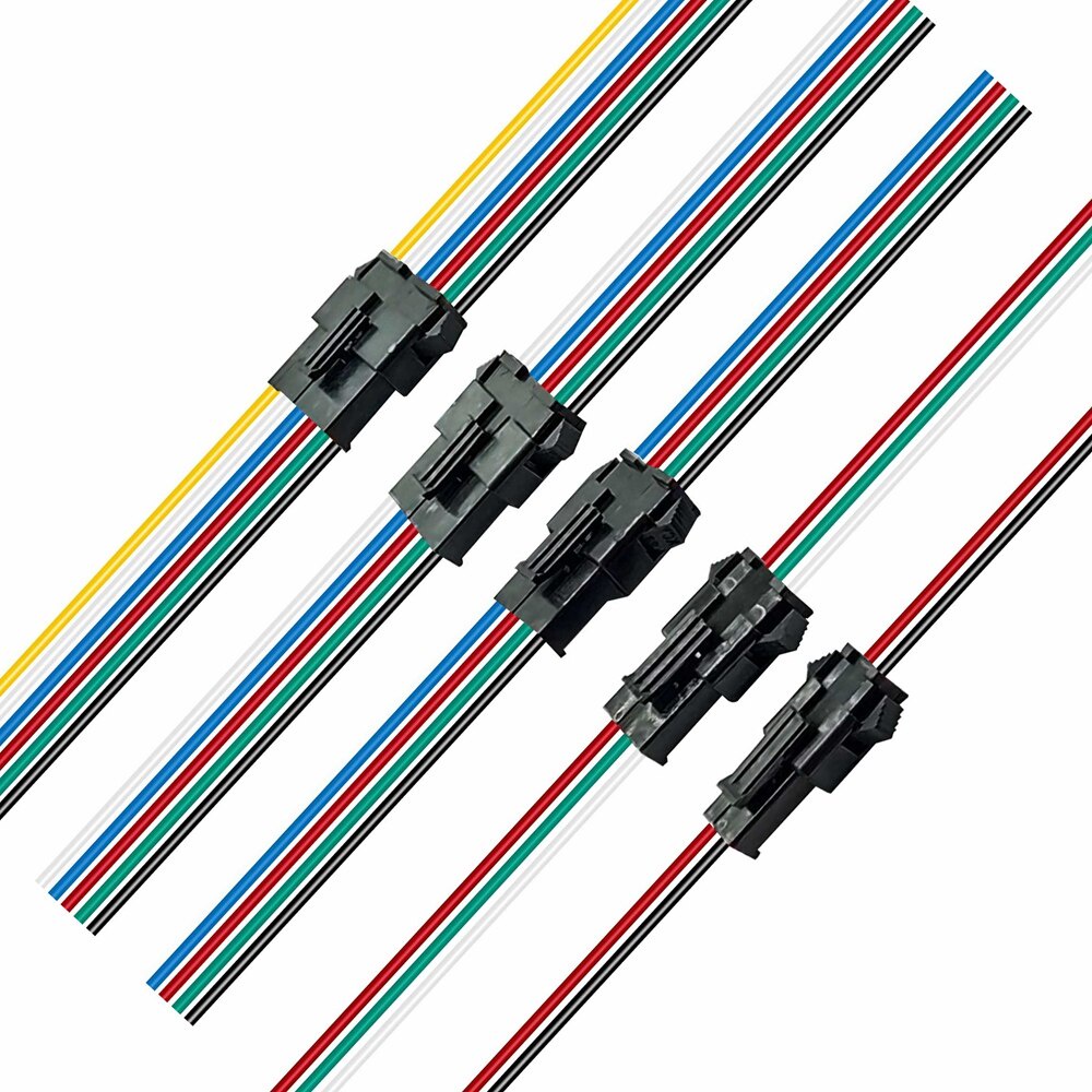 2/5/10Pair JST LED Connector 2pin 3pin 4pin 5pin 6pin JST Male Plug ...
