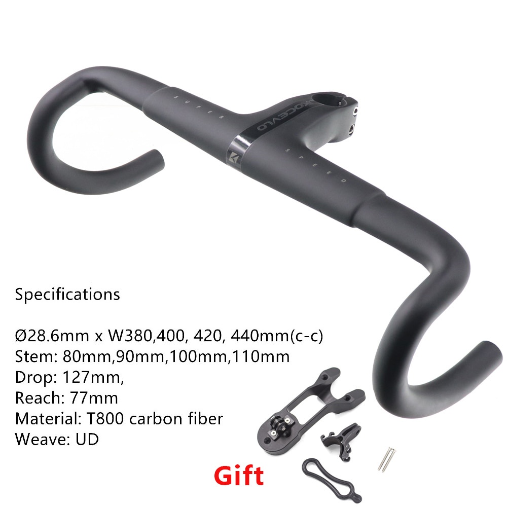 KOCEVLO NEW Full black carbon Road Bicycle T800 UD Integrated handlebar ...