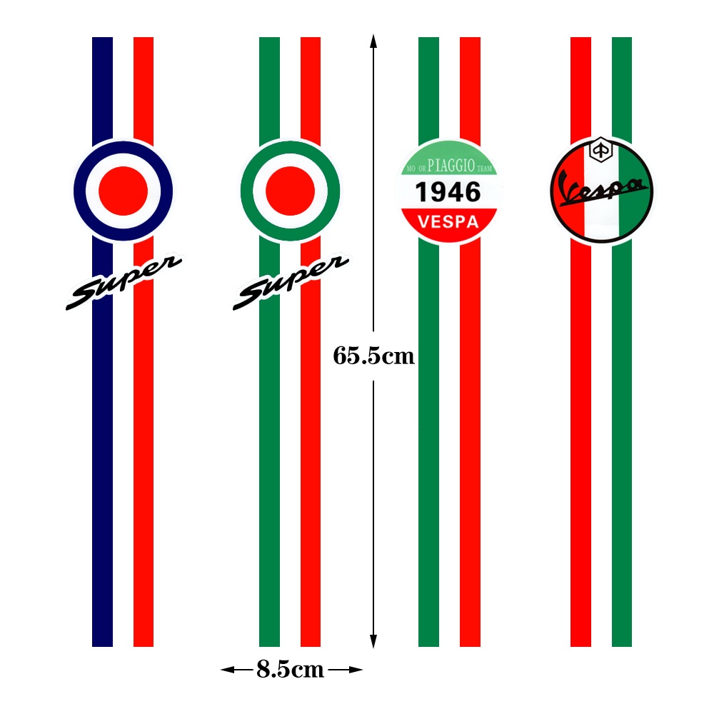 Motorcycle Front Reflective Sticker Piaggio Vespa LXV GTS 150 250 300 ...