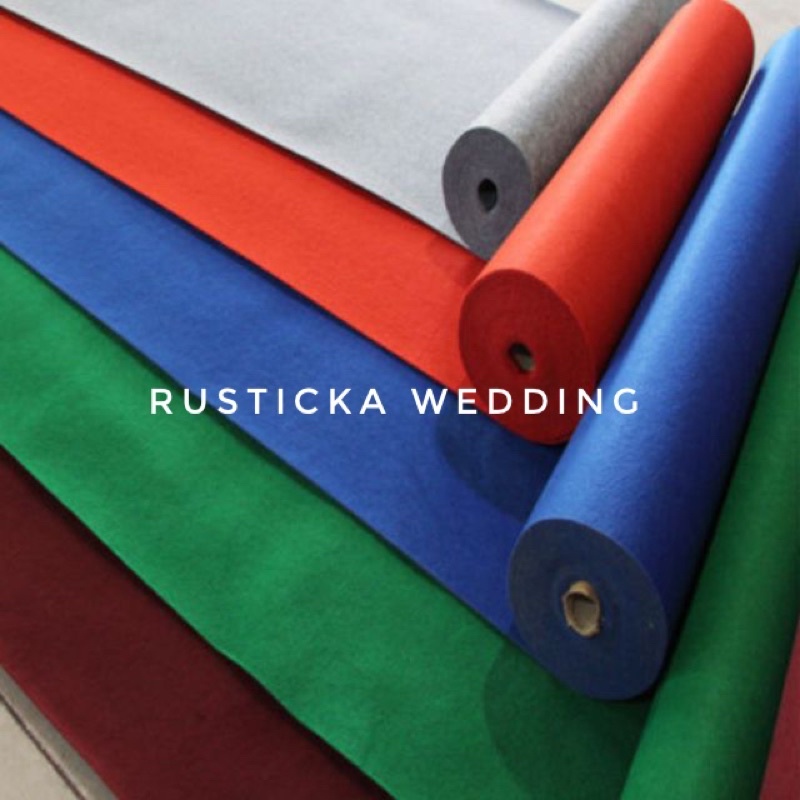 1 Roll 25 meter 82ft Needle Punch Carpet Merah Hijau Putih Kuning Hitam ...