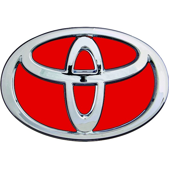 MERAH Red Toyota Emblem Sticker Directly Attached (All Sizes) | Shopee ...