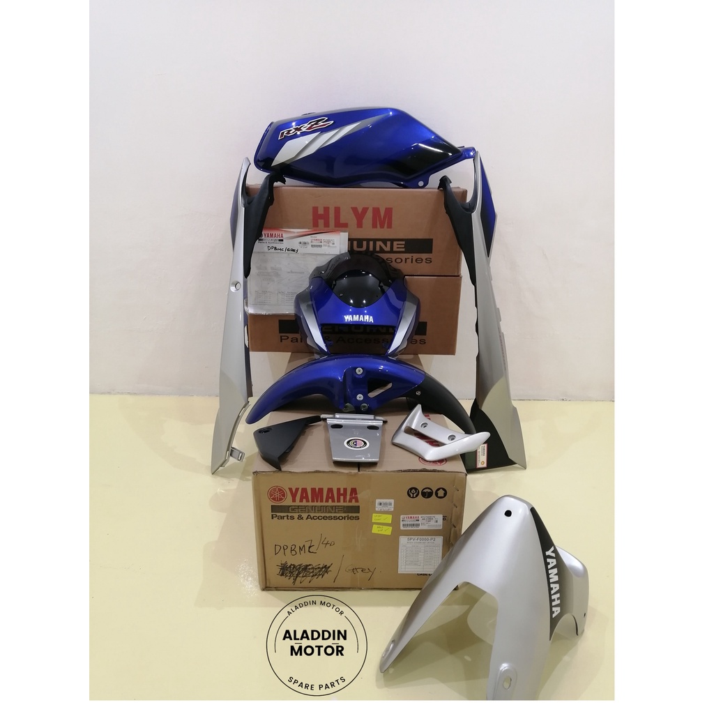 COVERSET RXZ CATALYZER BIRU GREY HONG LEONG YAMAHA (COMPLETE SET ...