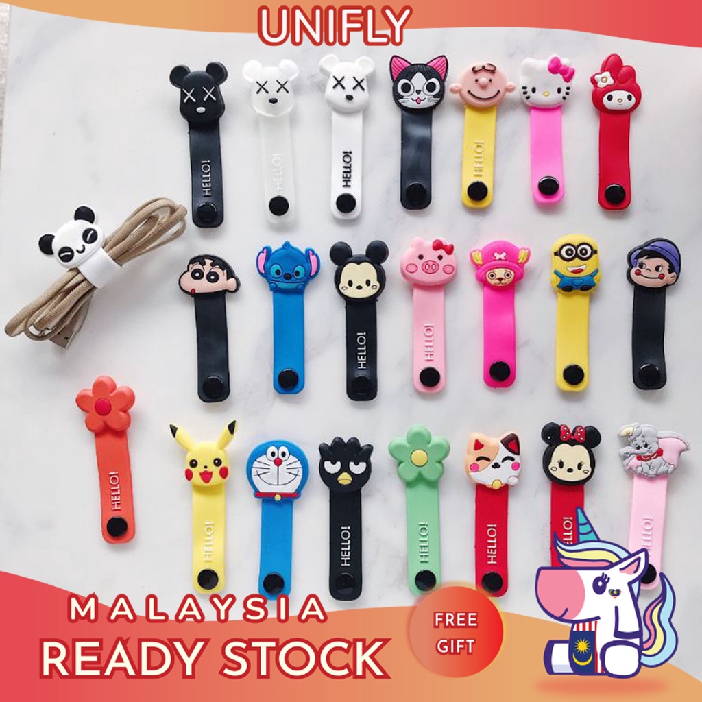 [Msia Rdy Stock]Unifly Multifunction Cartoon Cable Tie Earphone Winder ...