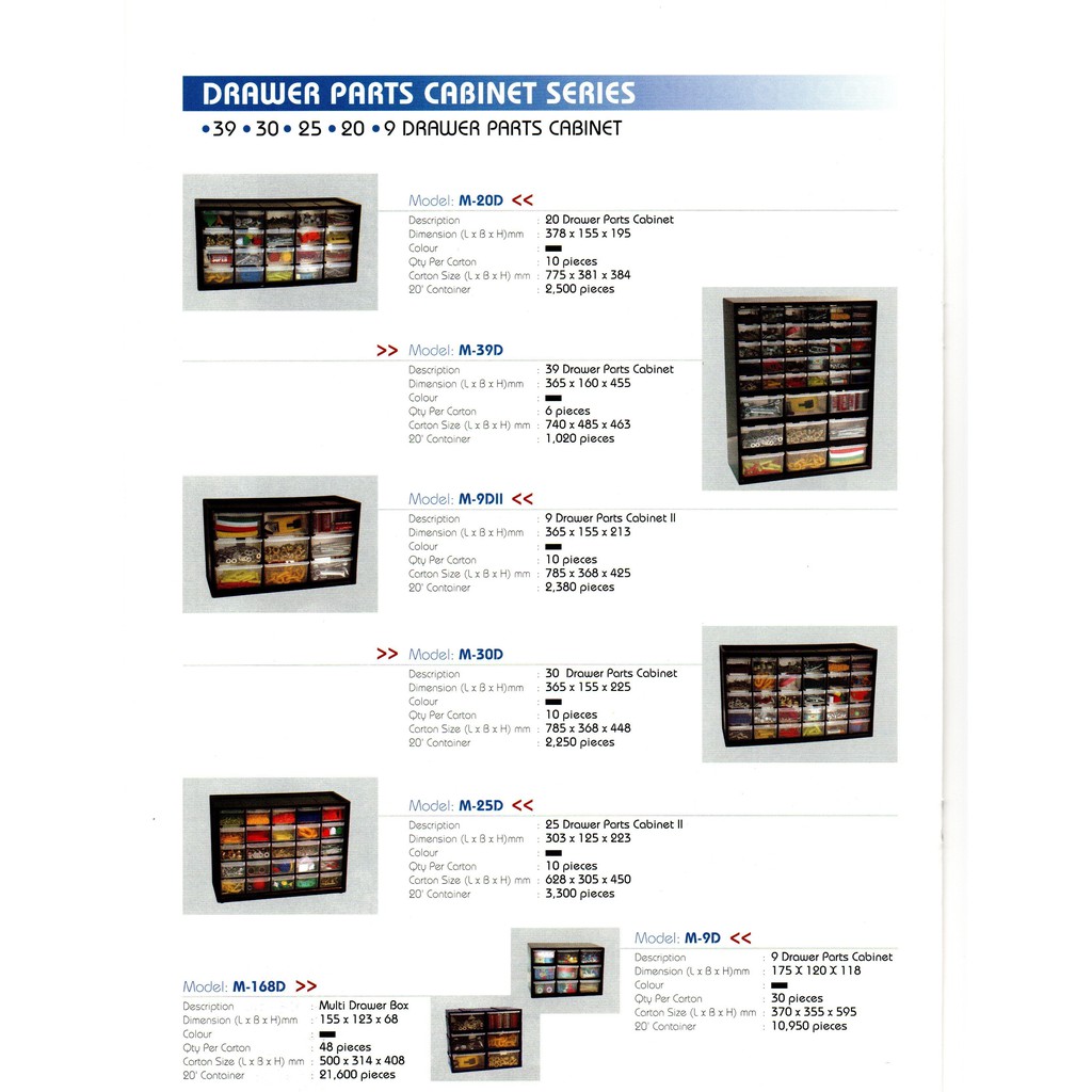 ⚠️Ready Stock⚠️ Drawer Parts Cabinet Series Heavy Duty 9,20,25,30,39 ...