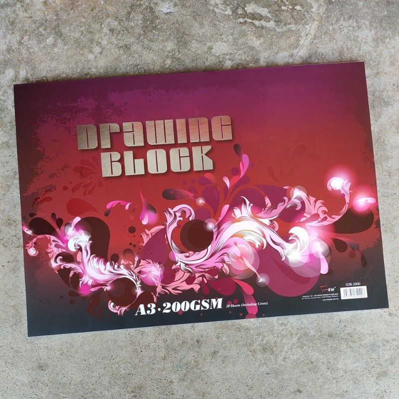 Uni Drawing Block A3 200GSM 20 Sheets SDB-2000 | Shopee Malaysia