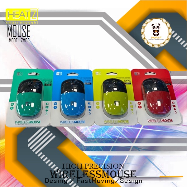HZ HEATZ Wireless mouse 1600 dpi ZM05 Battery Included | Shopee Malaysia