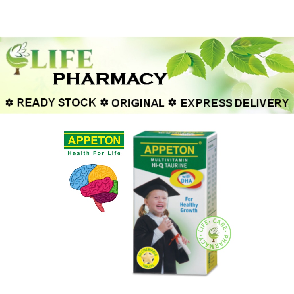APPETON Multivitamin Hi-Q Taurine with DHA Chewable Tablet for ...
