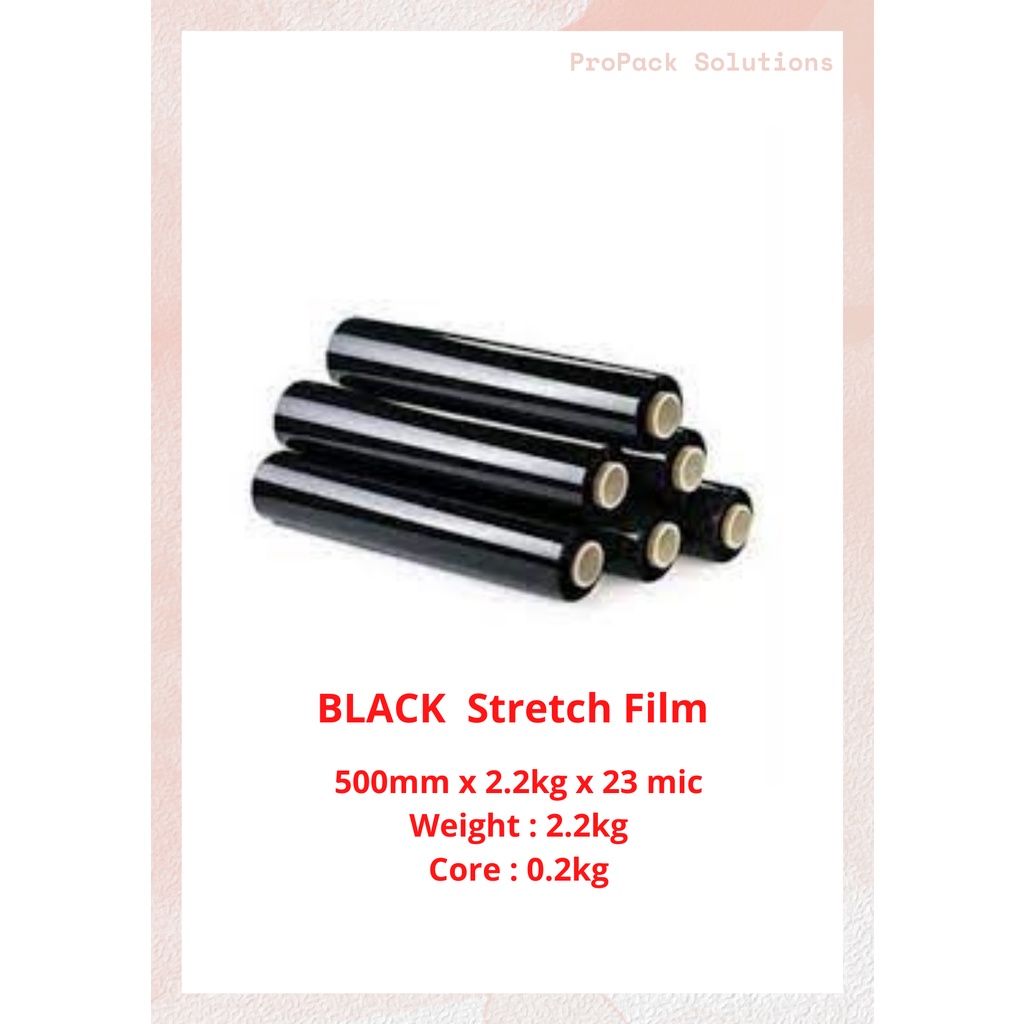 Stretch Film Wrap for Parcel (2.2kg Black) | Shopee Malaysia