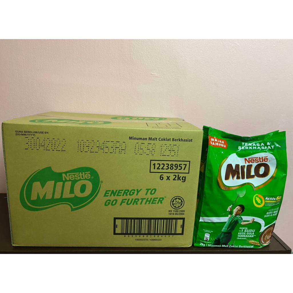 Nestle MILO Activ-Go Chocolate Malt Powder Milo Original 1KG/2KG/2.2KG ...