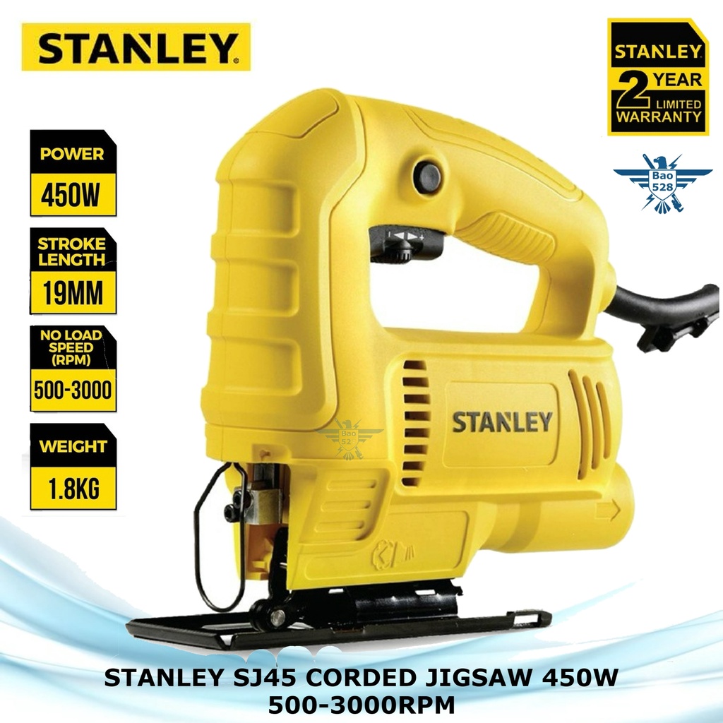 STANLEY SJ45 CORDED JIGSAW 450W 500-3000RPM | Shopee Malaysia
